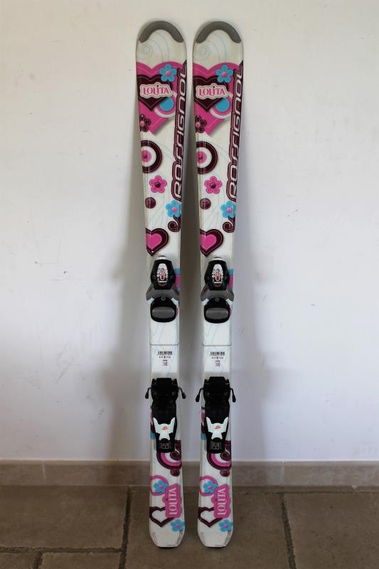 SKI D'OCCASION JUNIOR ROSSIGNOL LOLITA ROSE + FIXATION · Skiokz