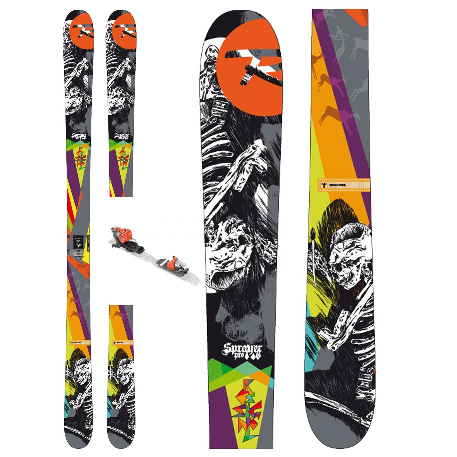 SKI NEUF JUNIOR ROSSIGNOL SPRAYER 125 CM FIXATION Skiokz